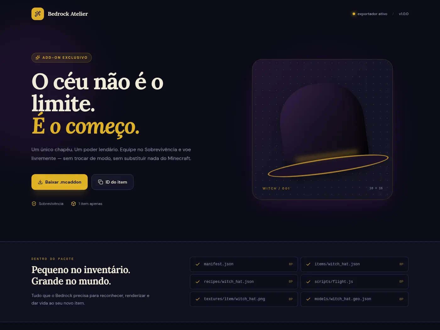 Chapéu de Bruxo Voador