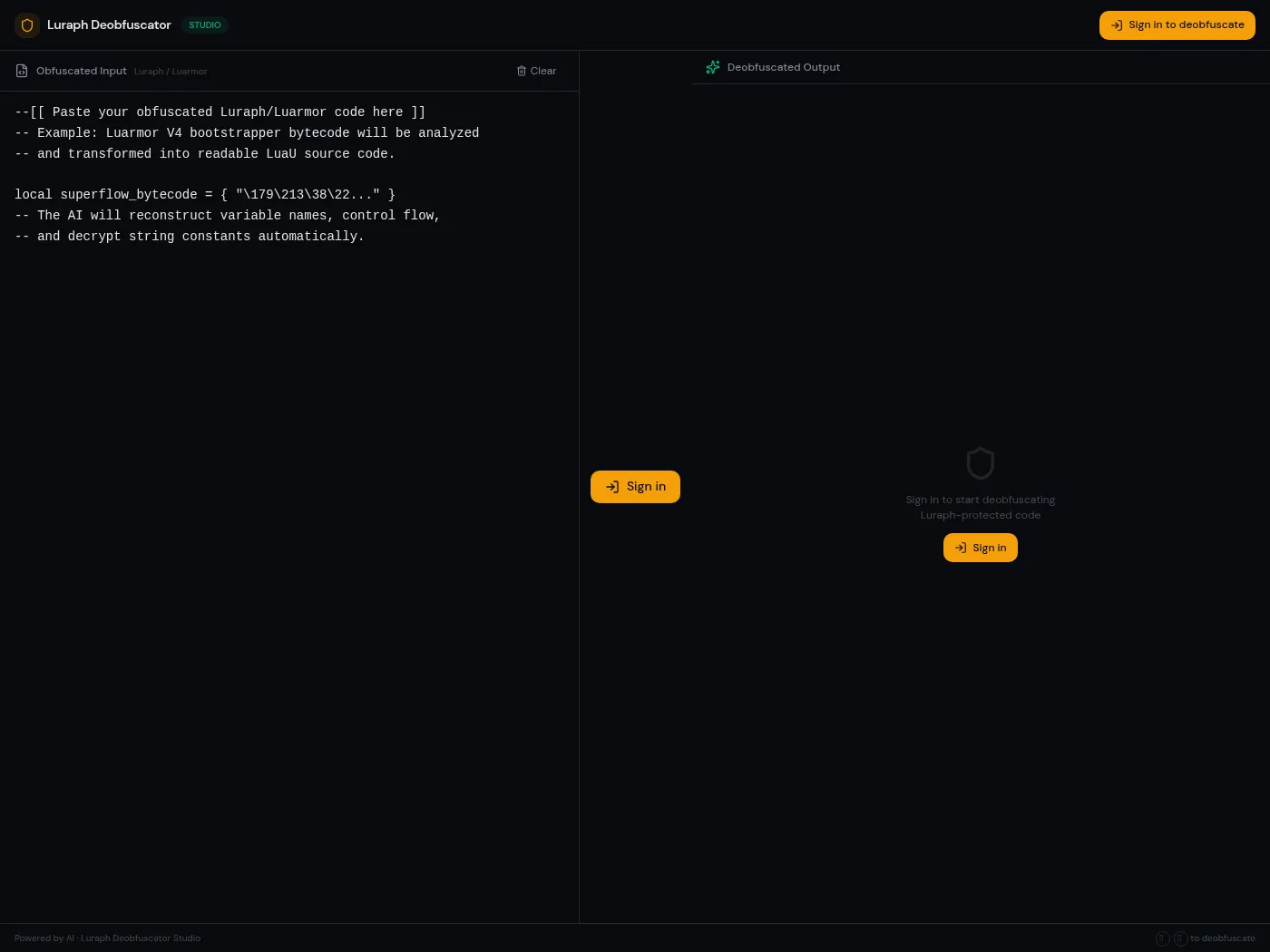 Luraph DeObfuscator Studio