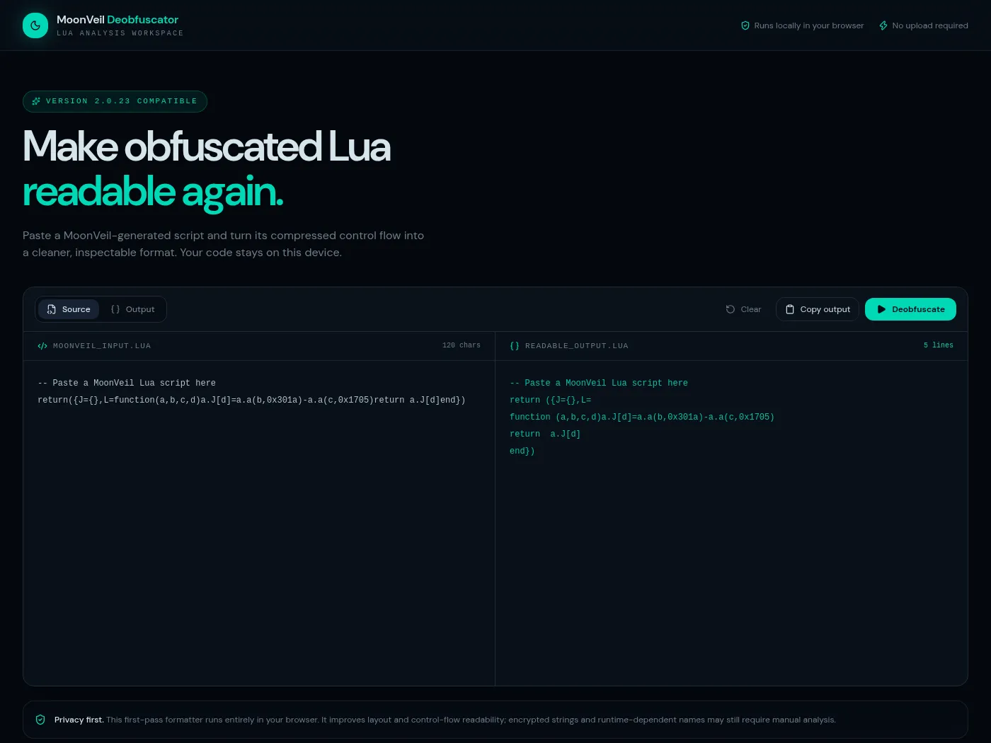 MoonVeil Deobfuscator
