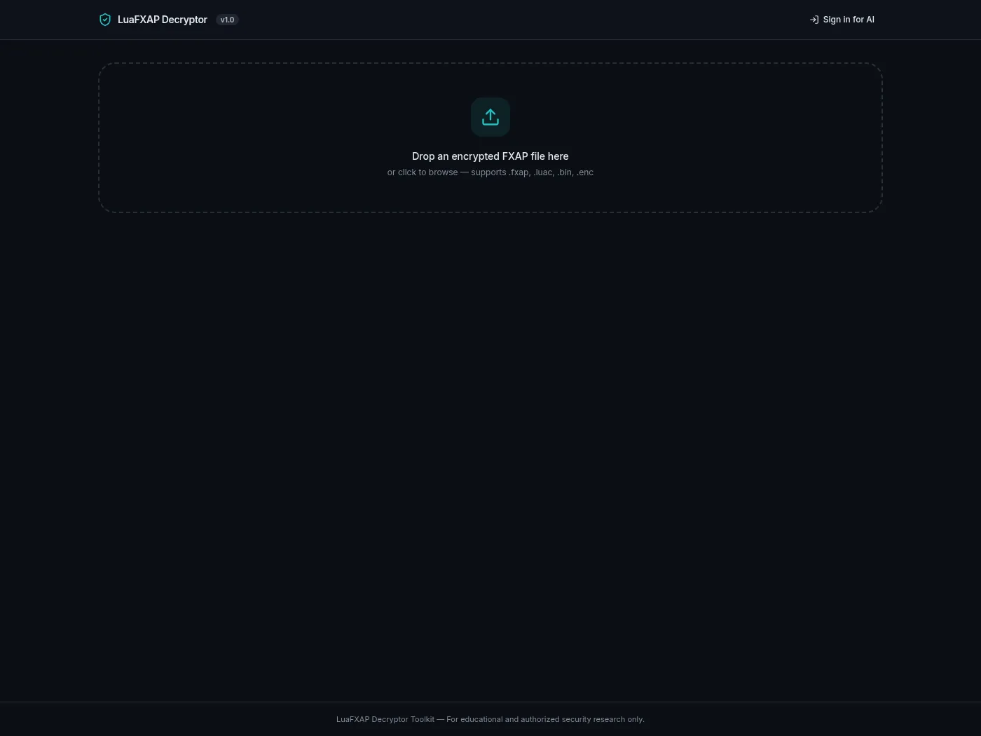 hunters LuaFXAP Decryptor Toolkit