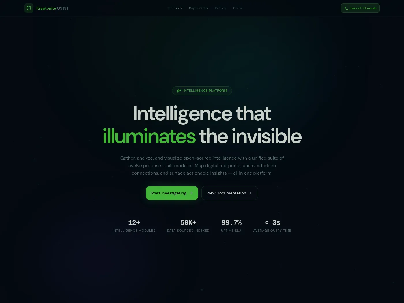 Kryptonite OSINT Suite