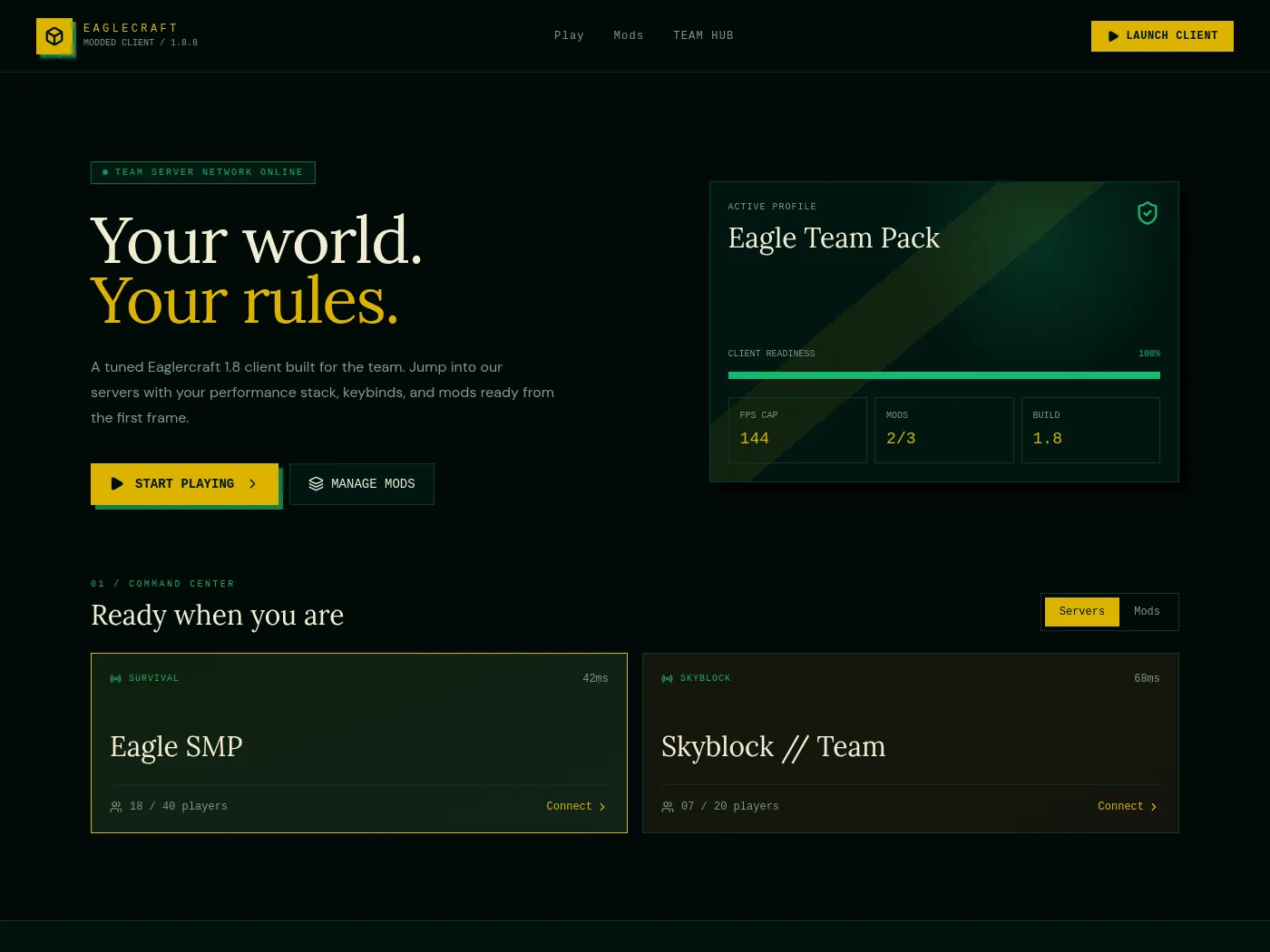 Eaglercraft Modded Client