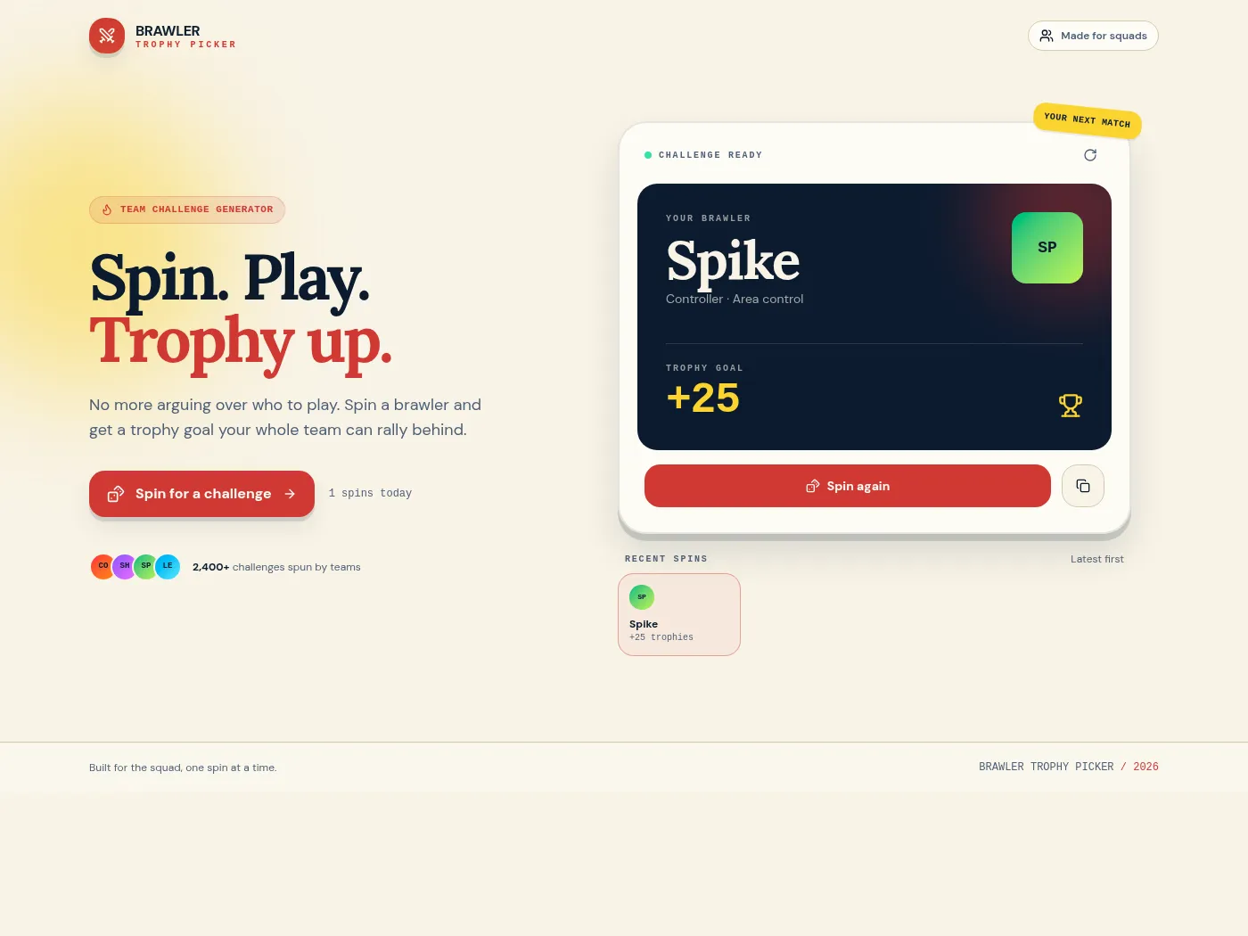Brawler Trophy Picker