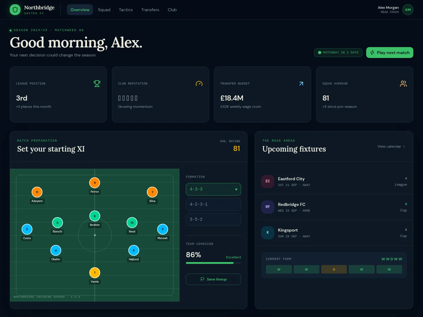 Soccer Manager Pro