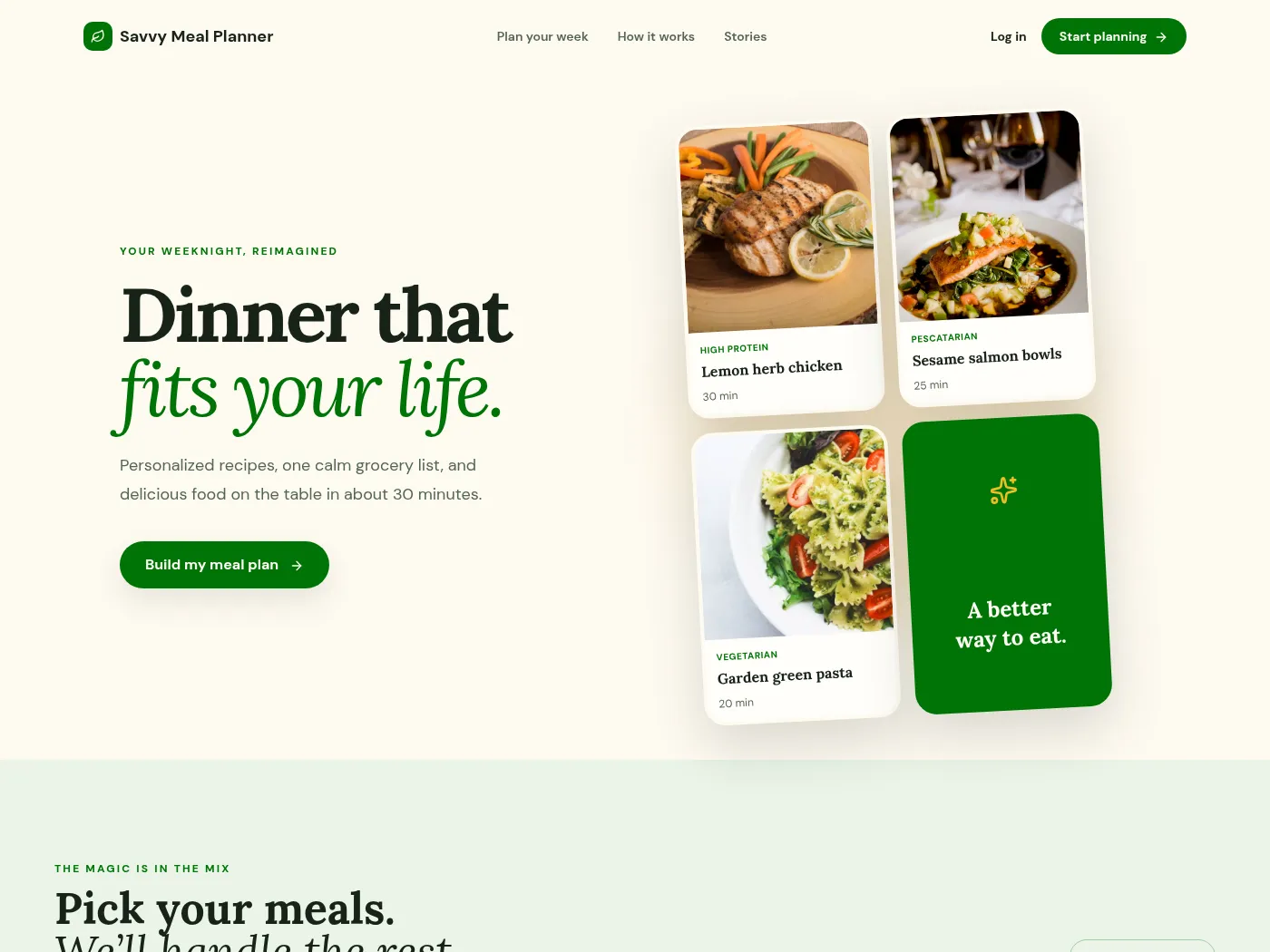 Mealime Redesign Pro