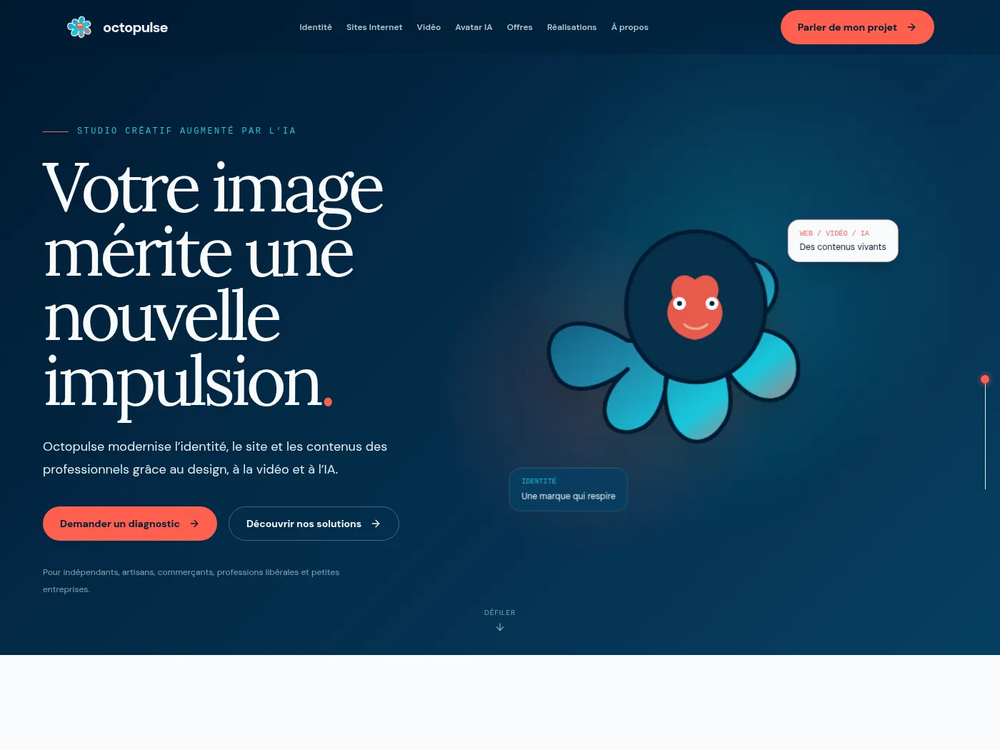 Octopulse Vitrine IA Créative