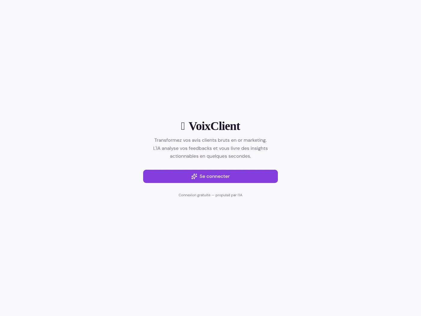 VoixClient Feedback AI
