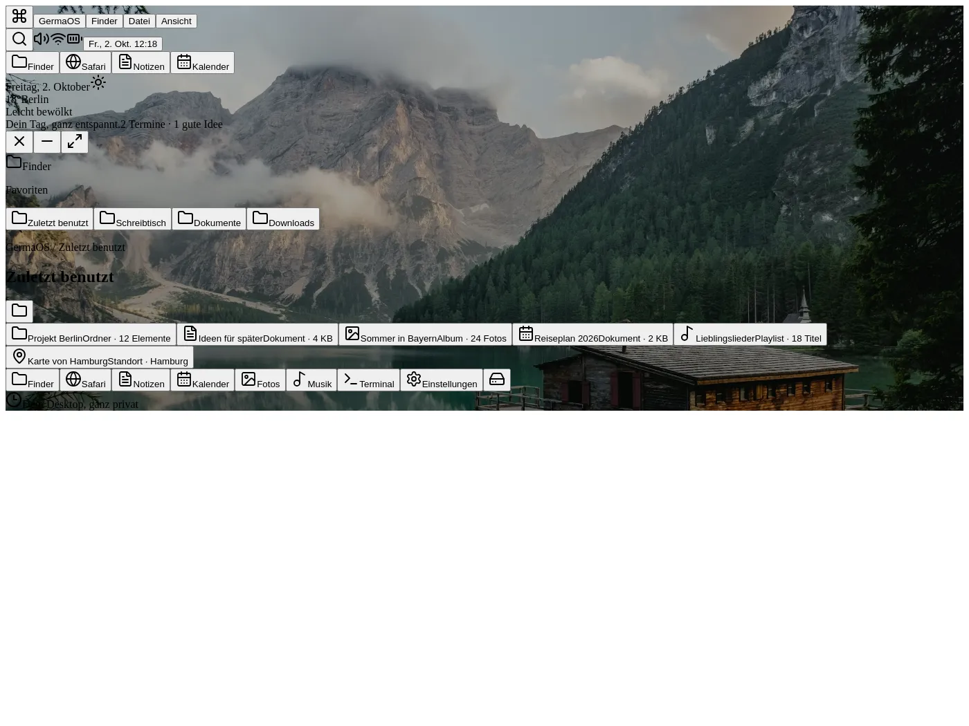 GermaOS Desktop Shell