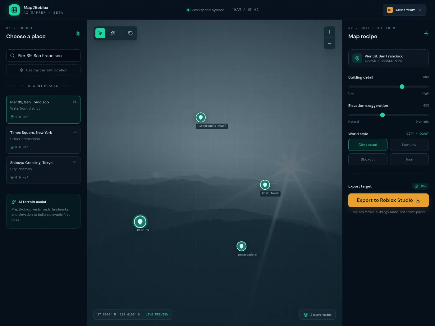 Map2Roblox AI Mapper