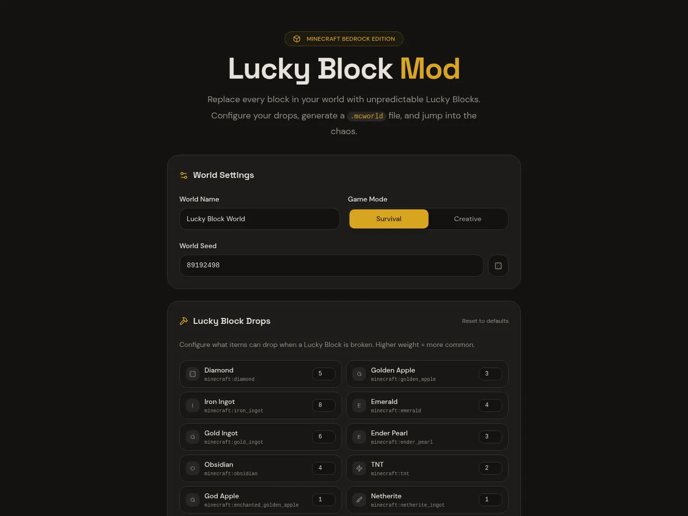 Minecraft Lucky Block Mod
