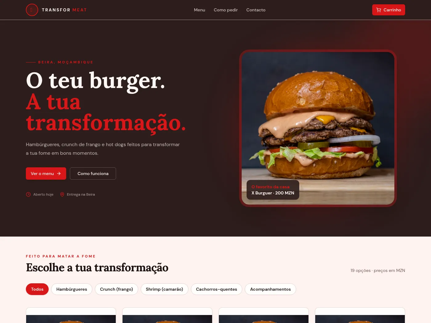 TransformEat Ordering System