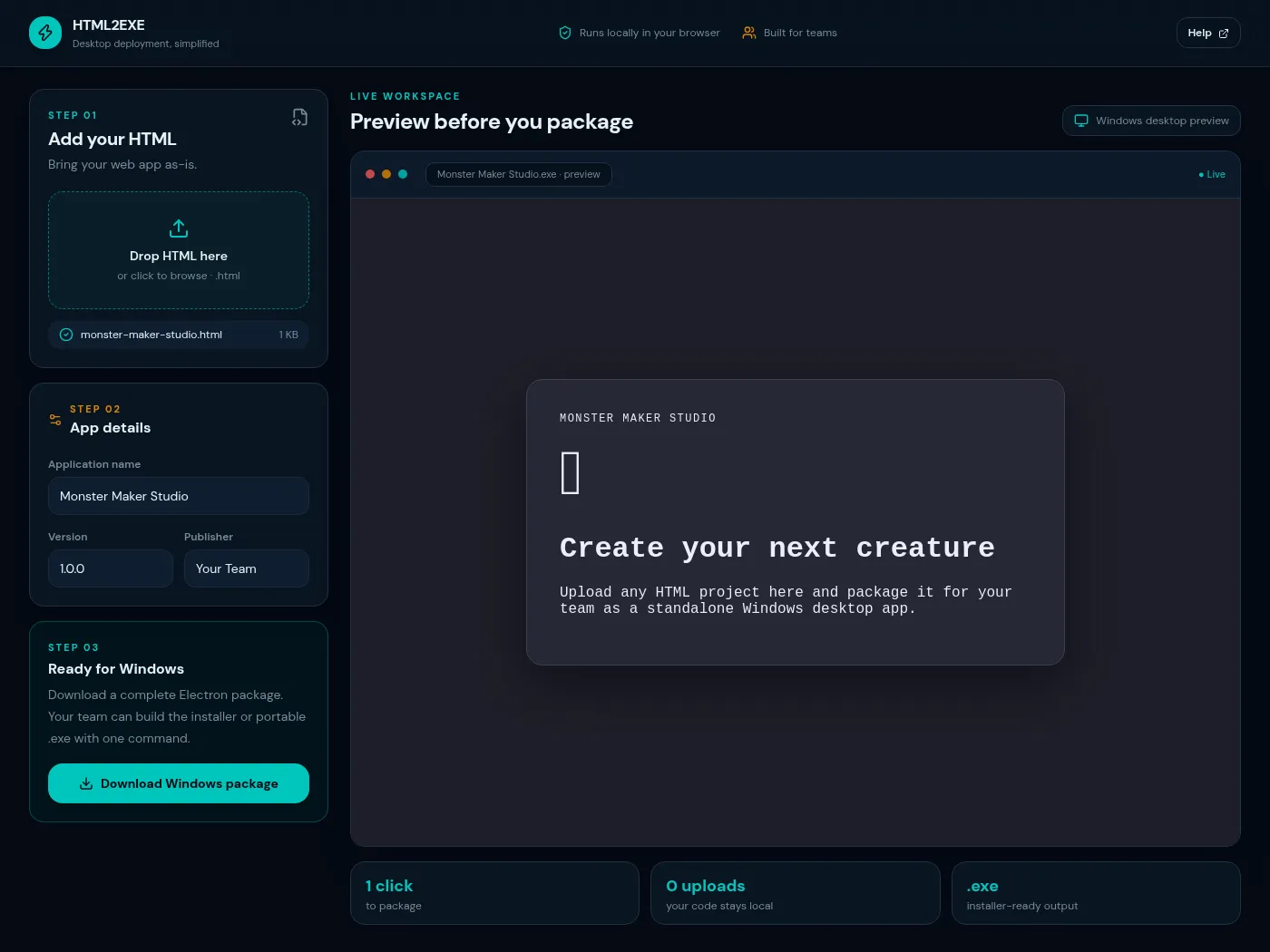 HTML2EXE Converter