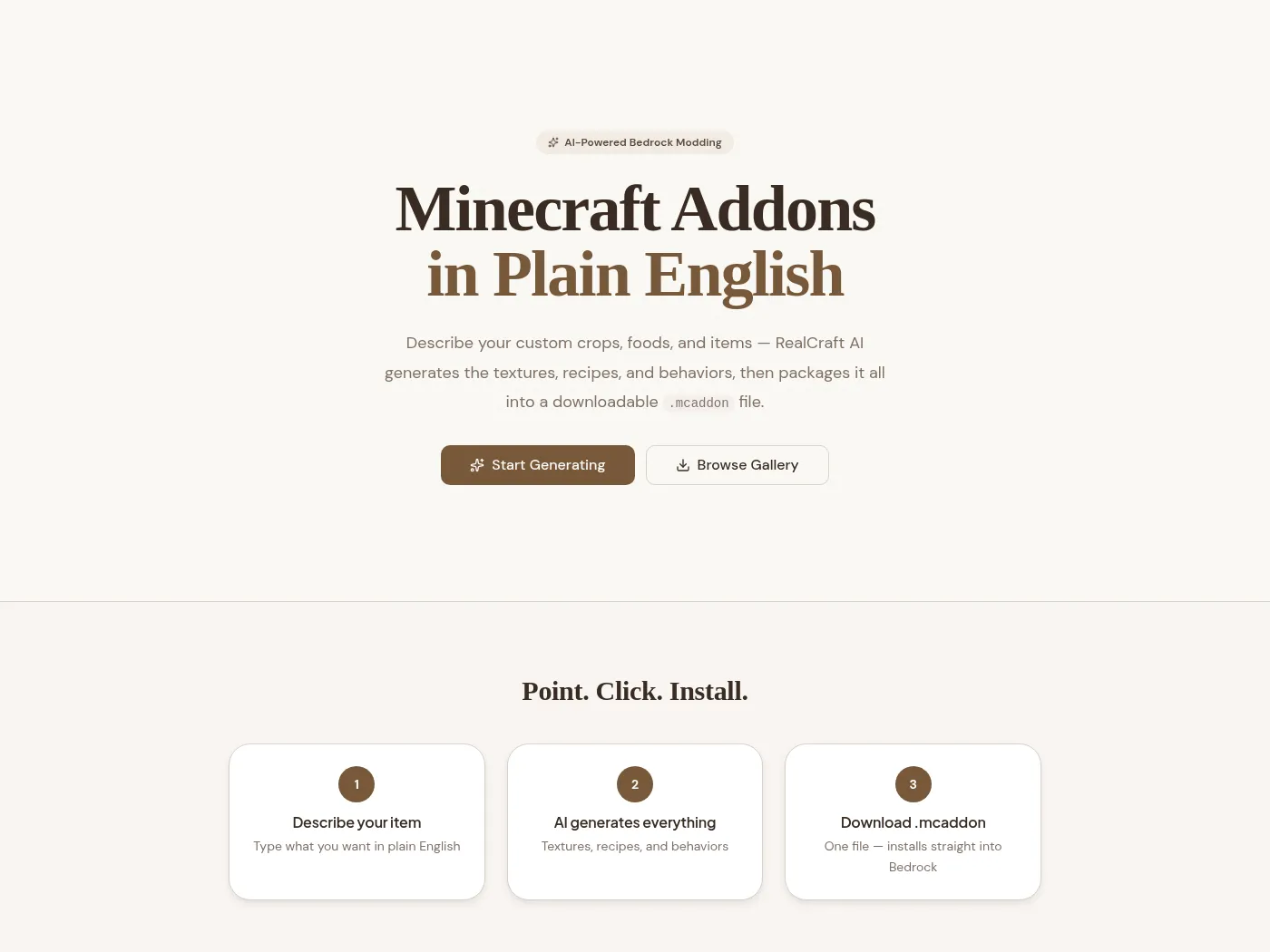 RealCraft AI Addon Maker