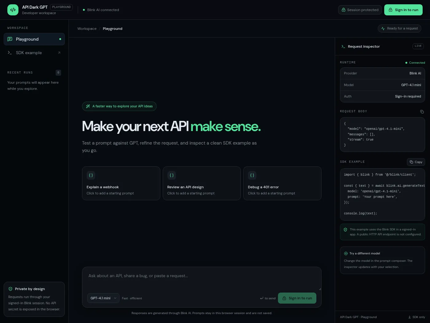 API Dark GPT