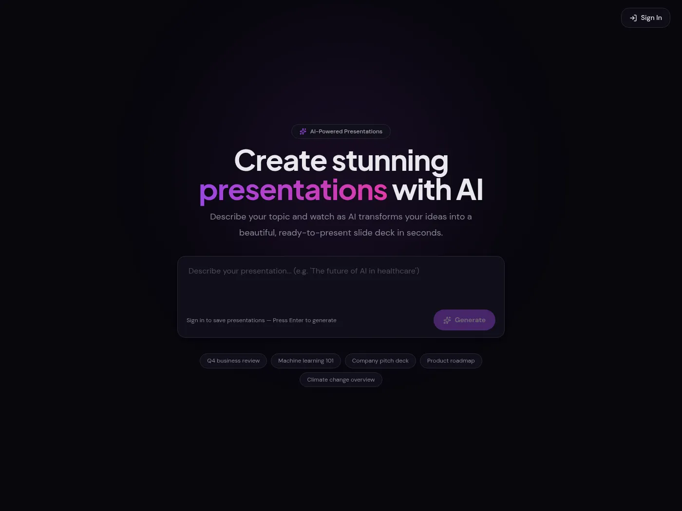 AI Slides Creator
