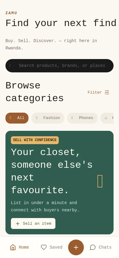 ZAMU Marketplace App