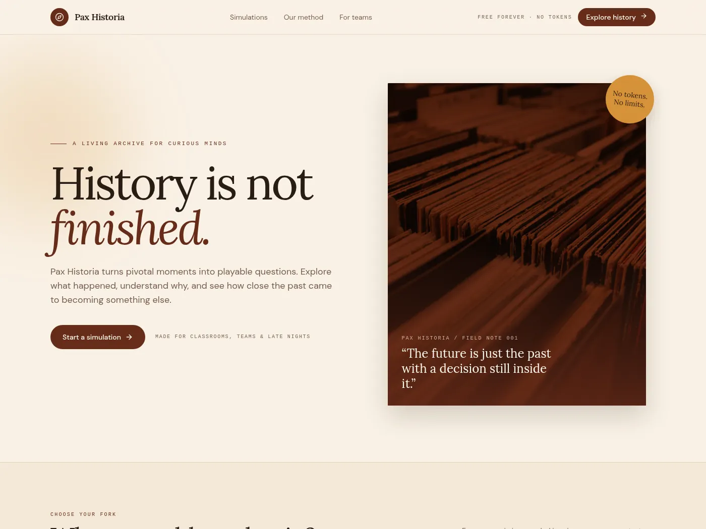 Historia Free Launch