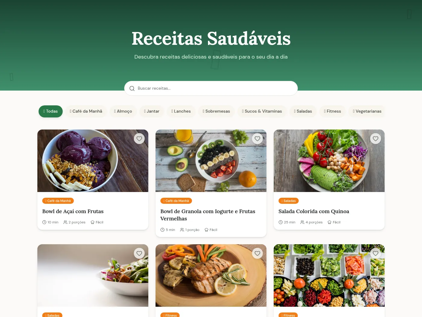Receitas Saudáveis App