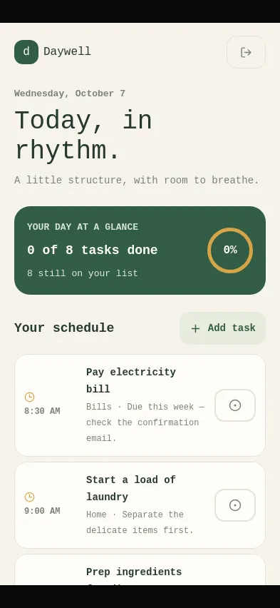 Daily Task Scheduler