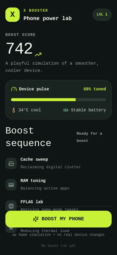 X Booster Mobile Game