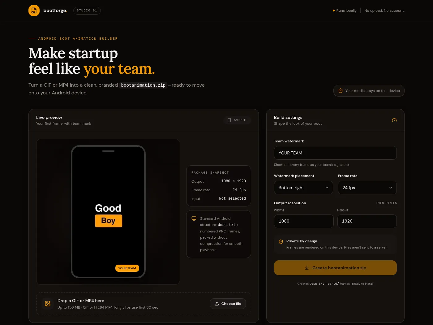 Team Bootanimation Maker