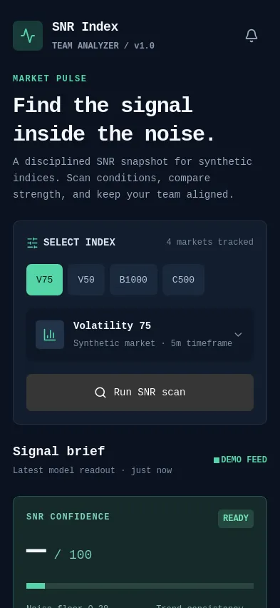 SNR Index Analyzer
