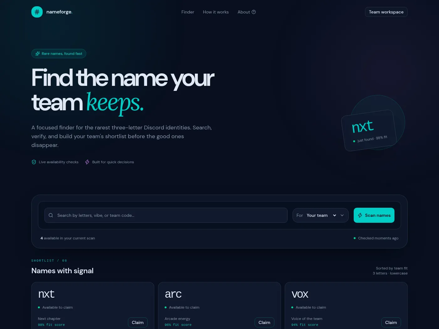 Discord Name Finder