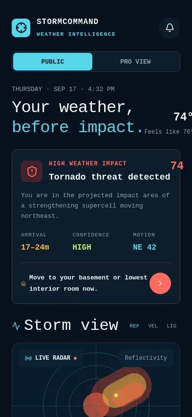 StormCommand AI Weather App