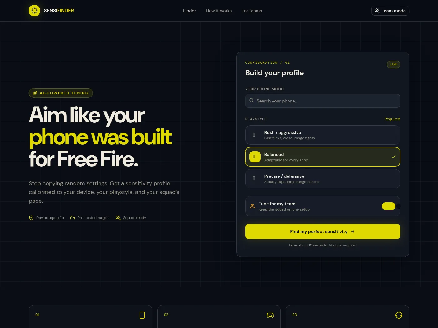 Free Fire Sensitivity Finder