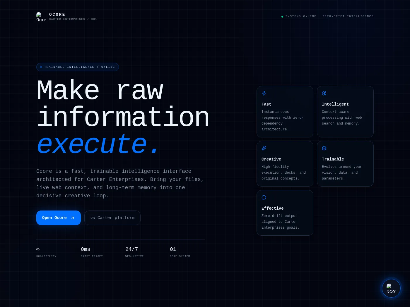 Ocore Web Chat Widget