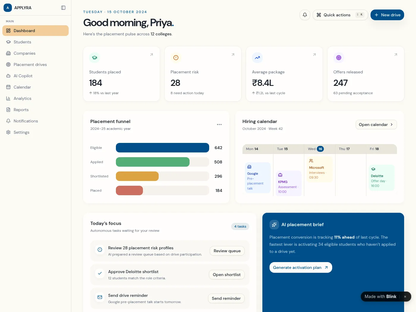 APPLYRA Placement OS