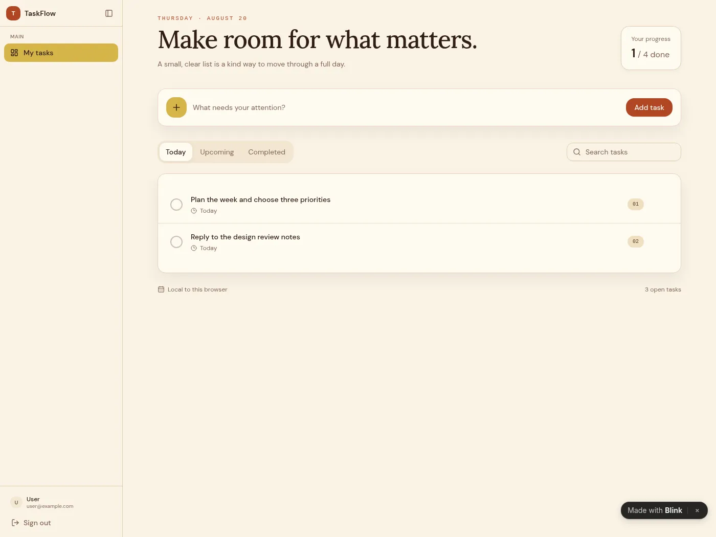 TaskFlow To-Do App