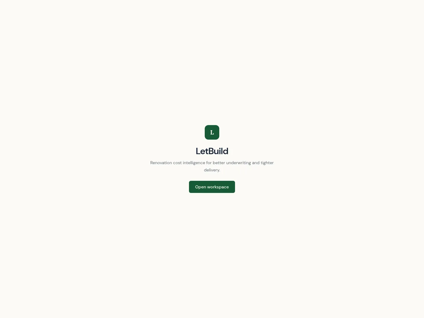 LetBuild Renovation Cost Suite