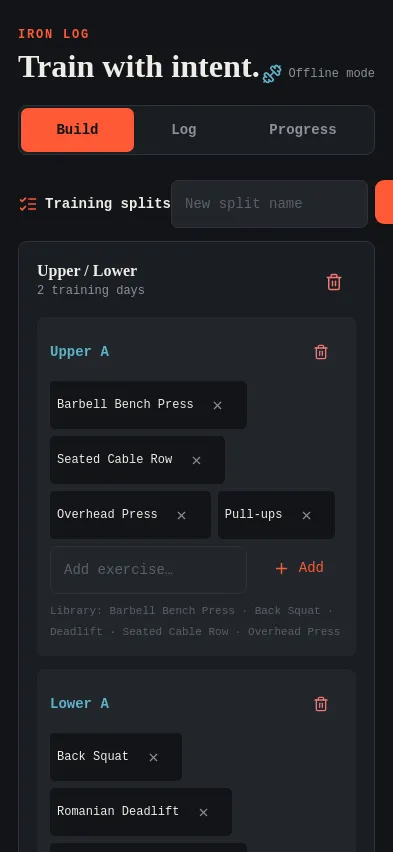 Iron Log Tracker