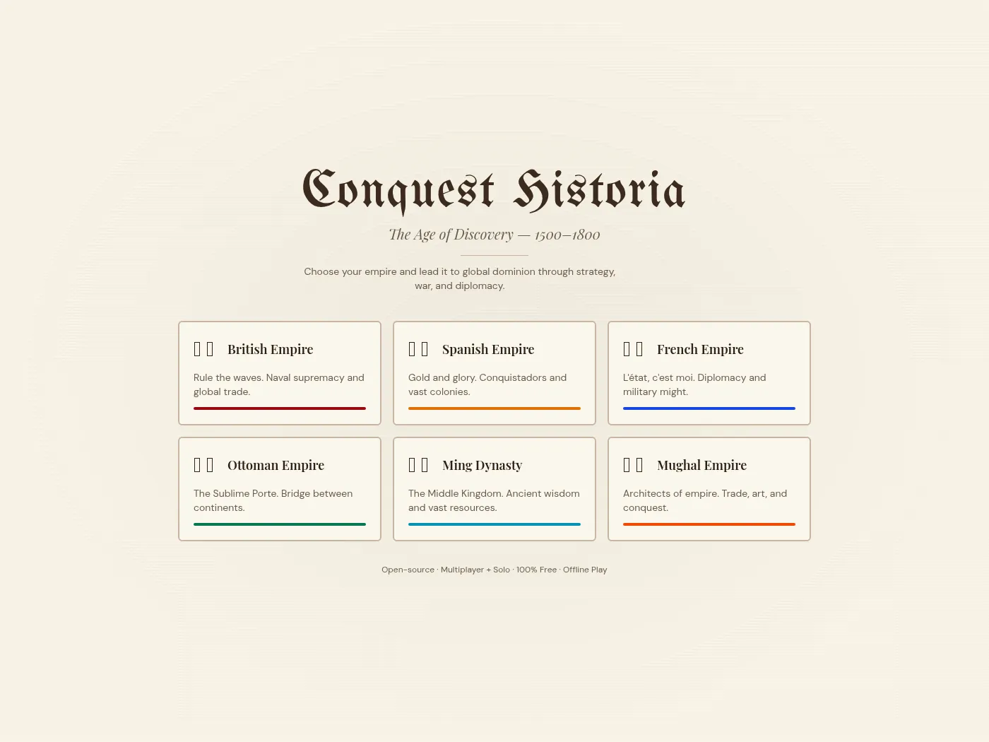 Conquest Historia