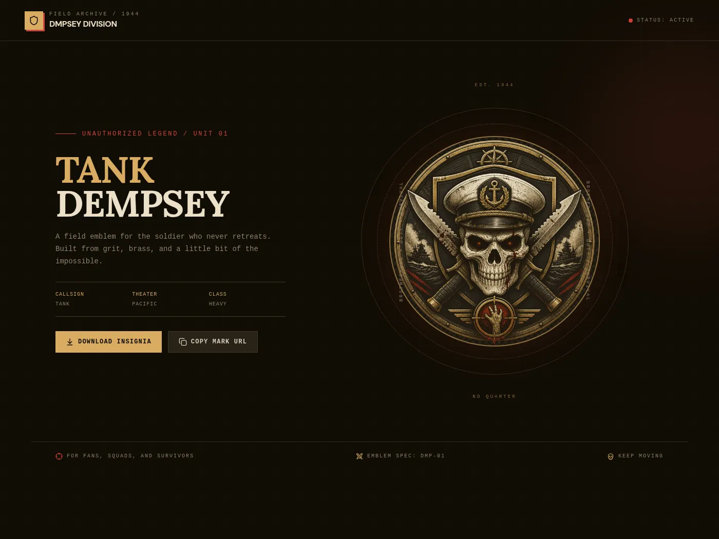 Tank Dempsey Emblem