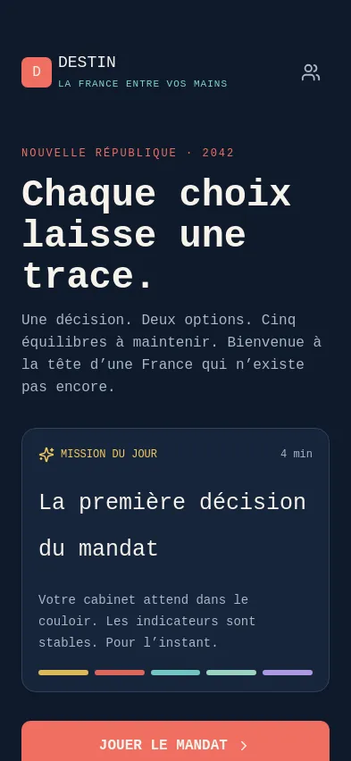 Destin: France Futur Game