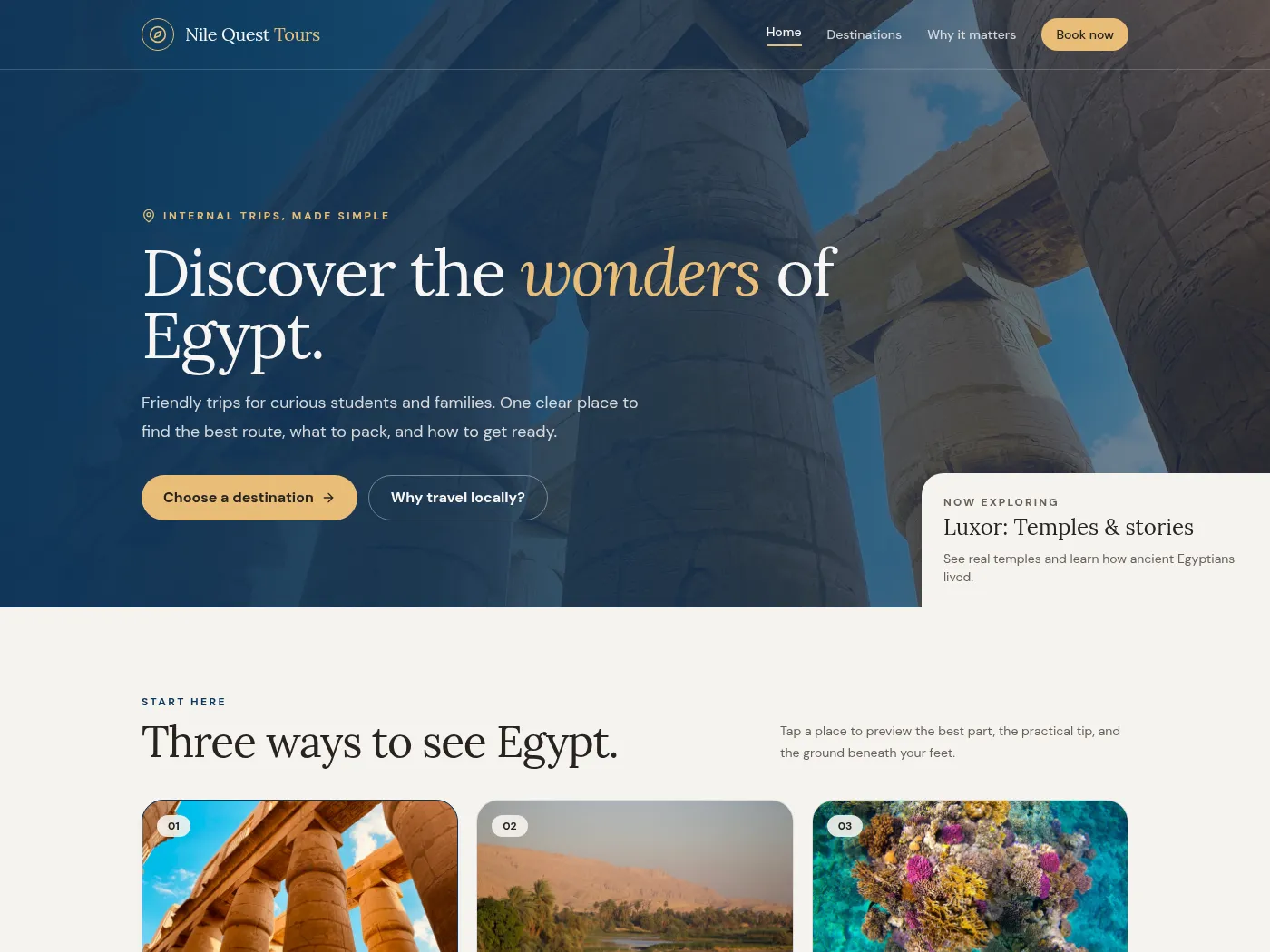 Nile Quest Trips Web