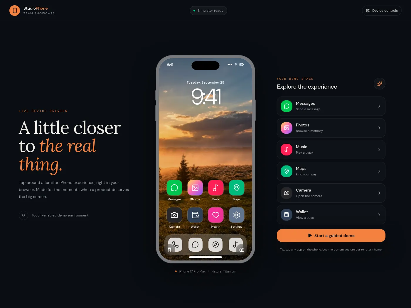 iPhone 17 Pro Max Simulator