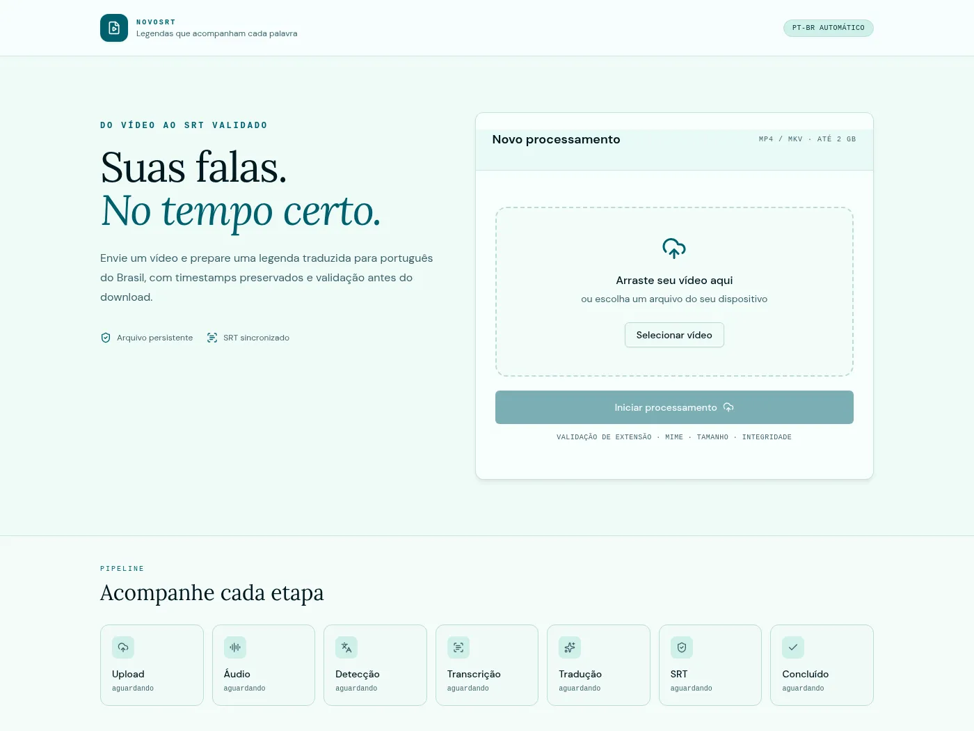 NovoSRT Generator