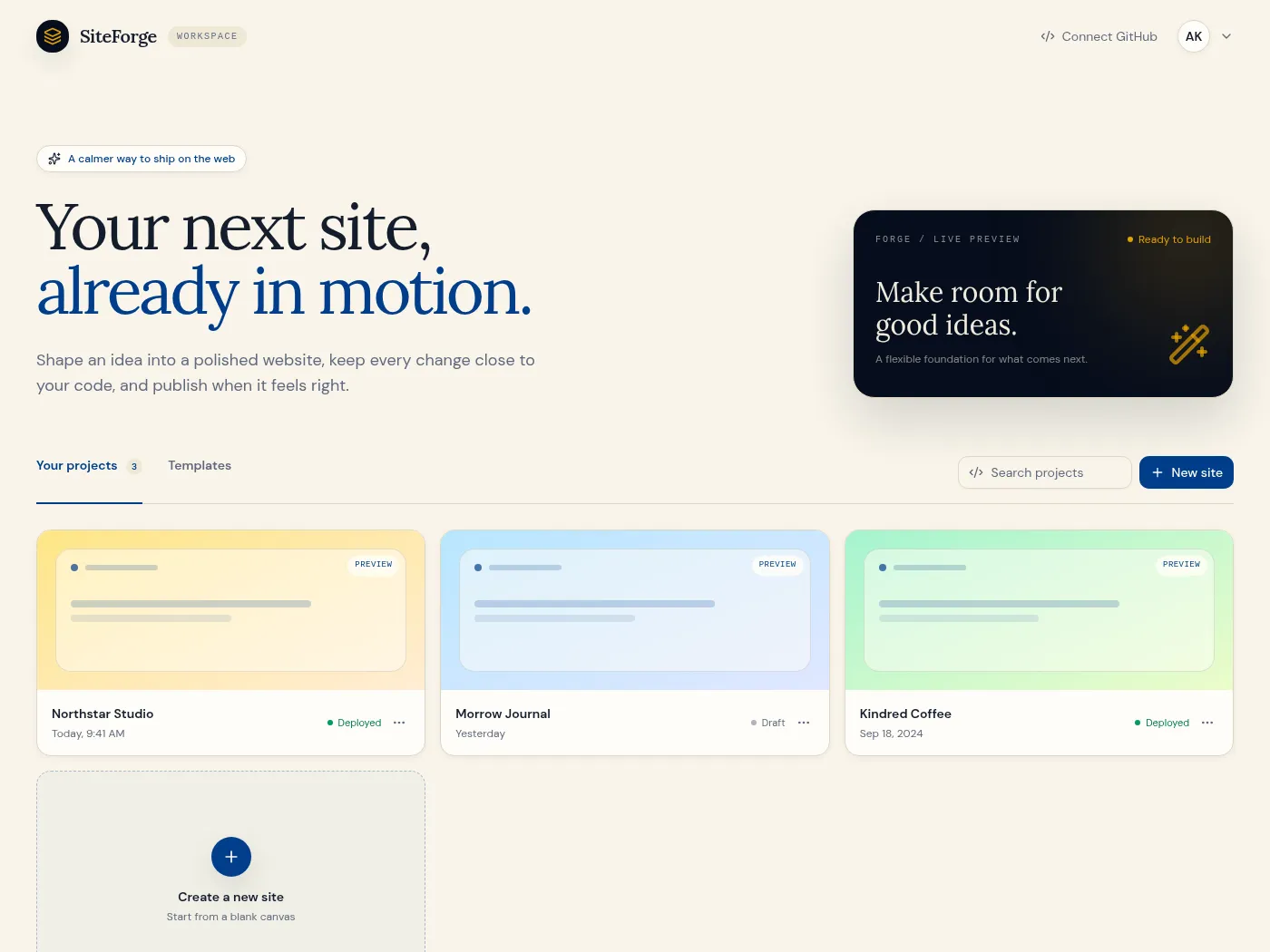 SiteForge Builder
