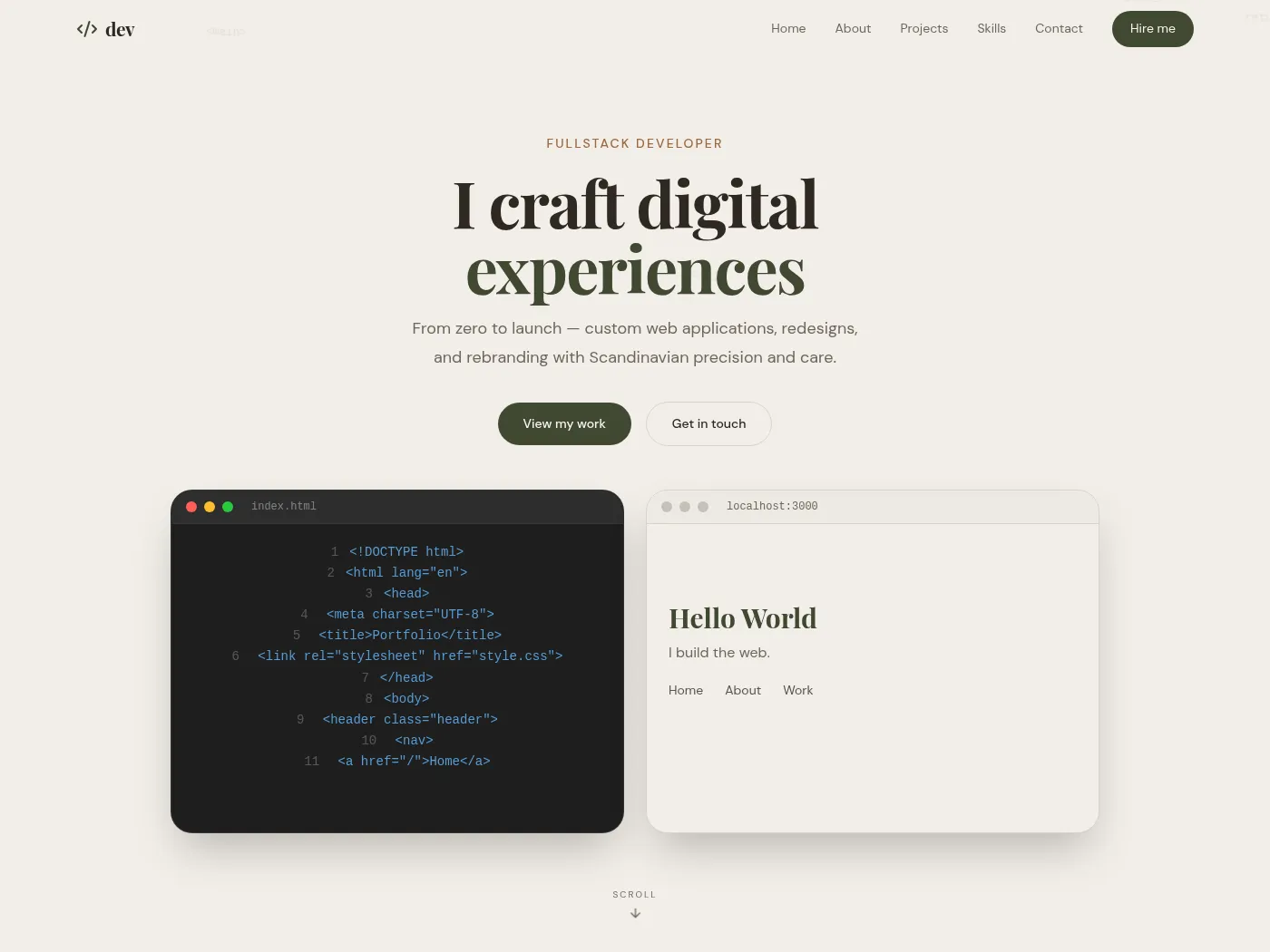 Nordic Dev Portfolio