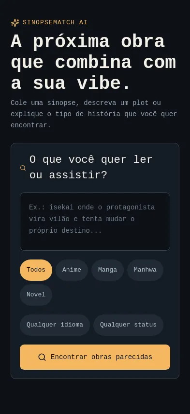 SinopseMatch AI Recommender