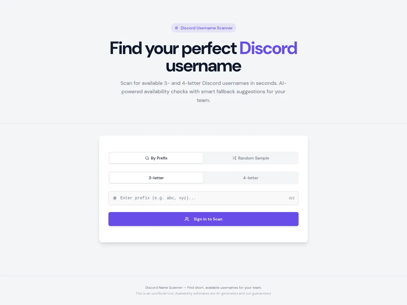Discord Name Scanner