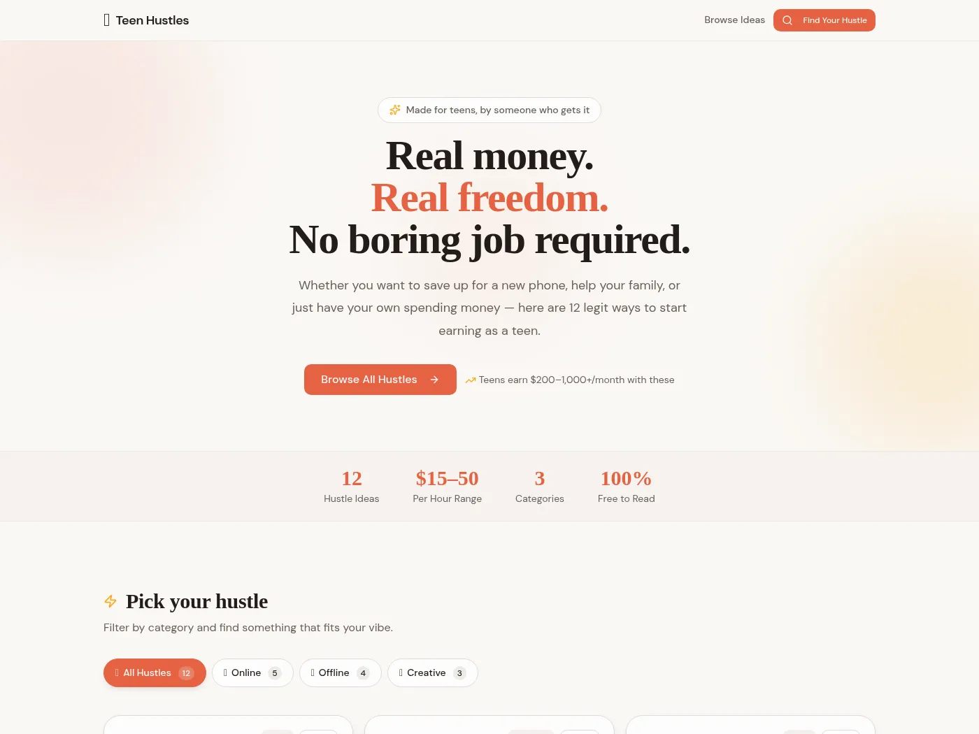 Teen Side Hustles Hub