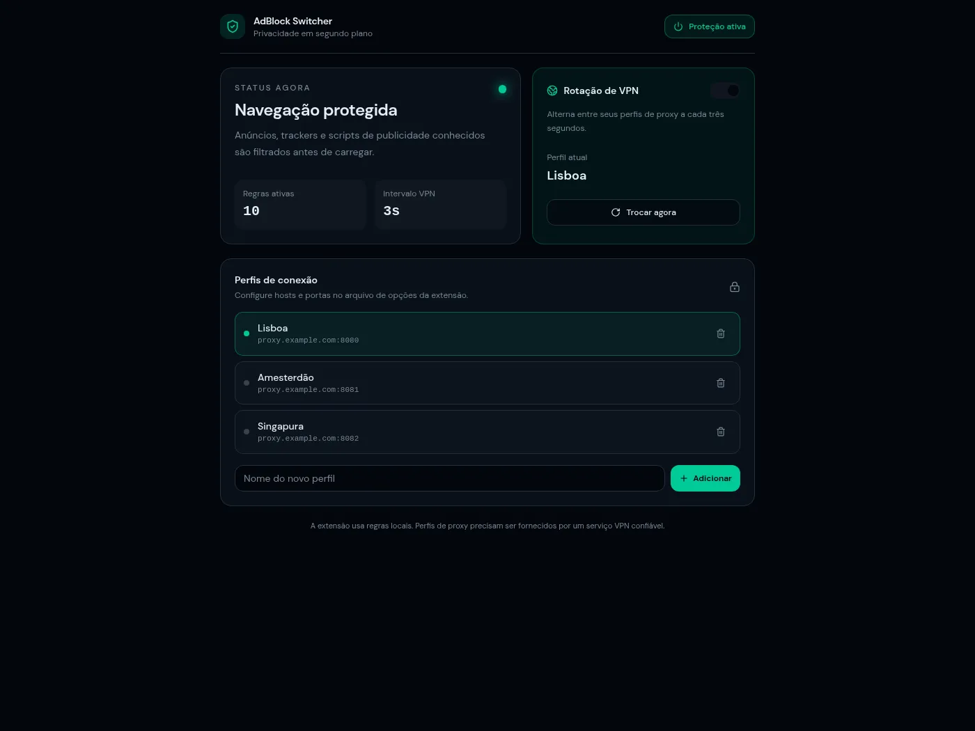 AdBlock VPN Switcher
