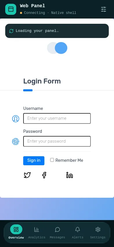 WebView Panel Wrapper