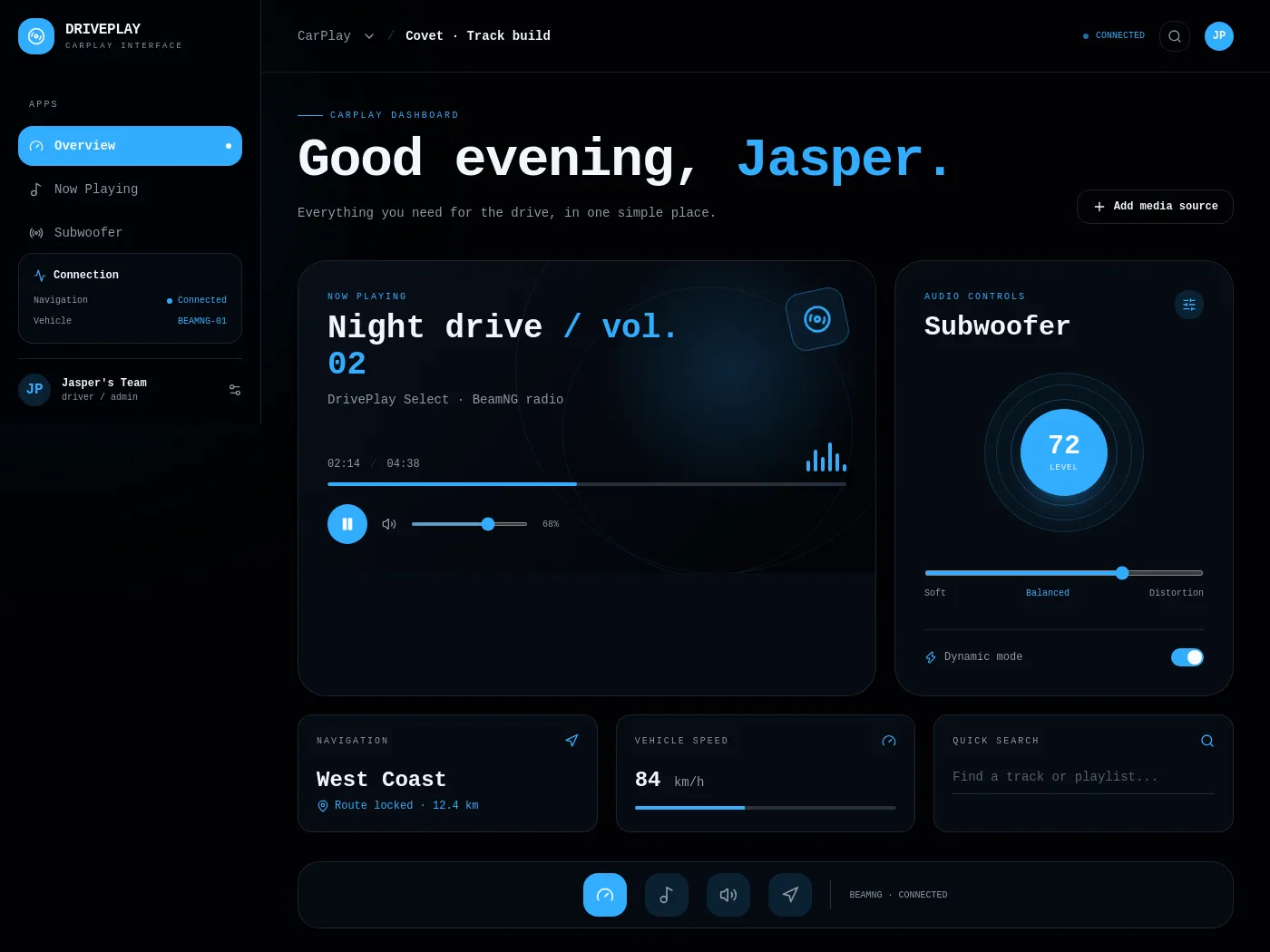 DrivePlay Mod Interface