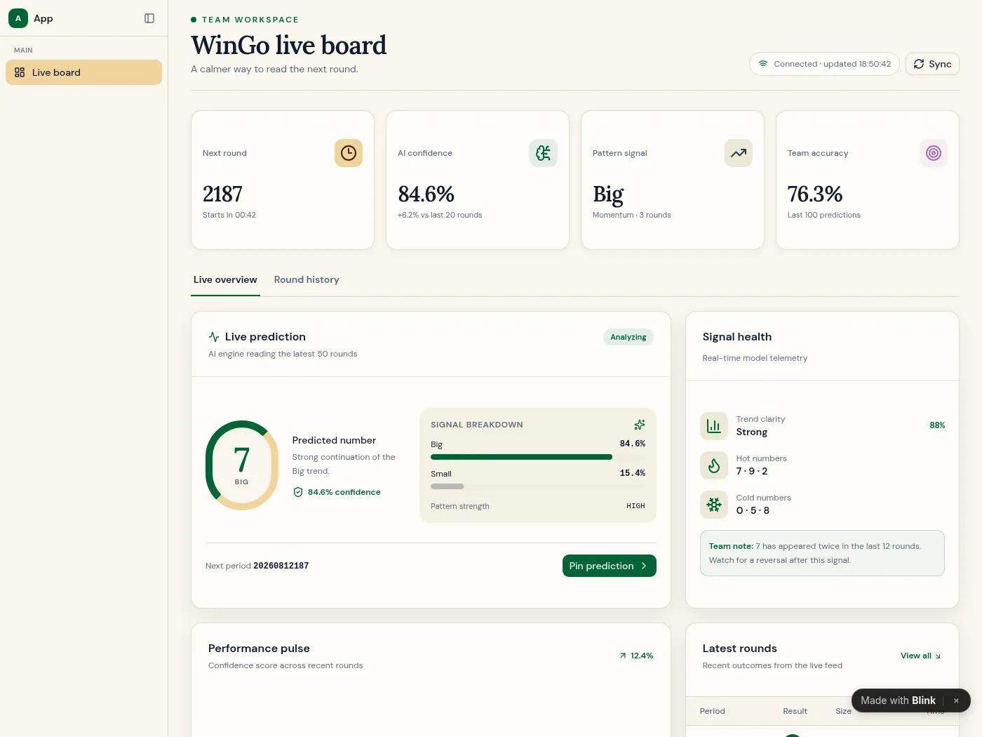 WinGo Live Predictor