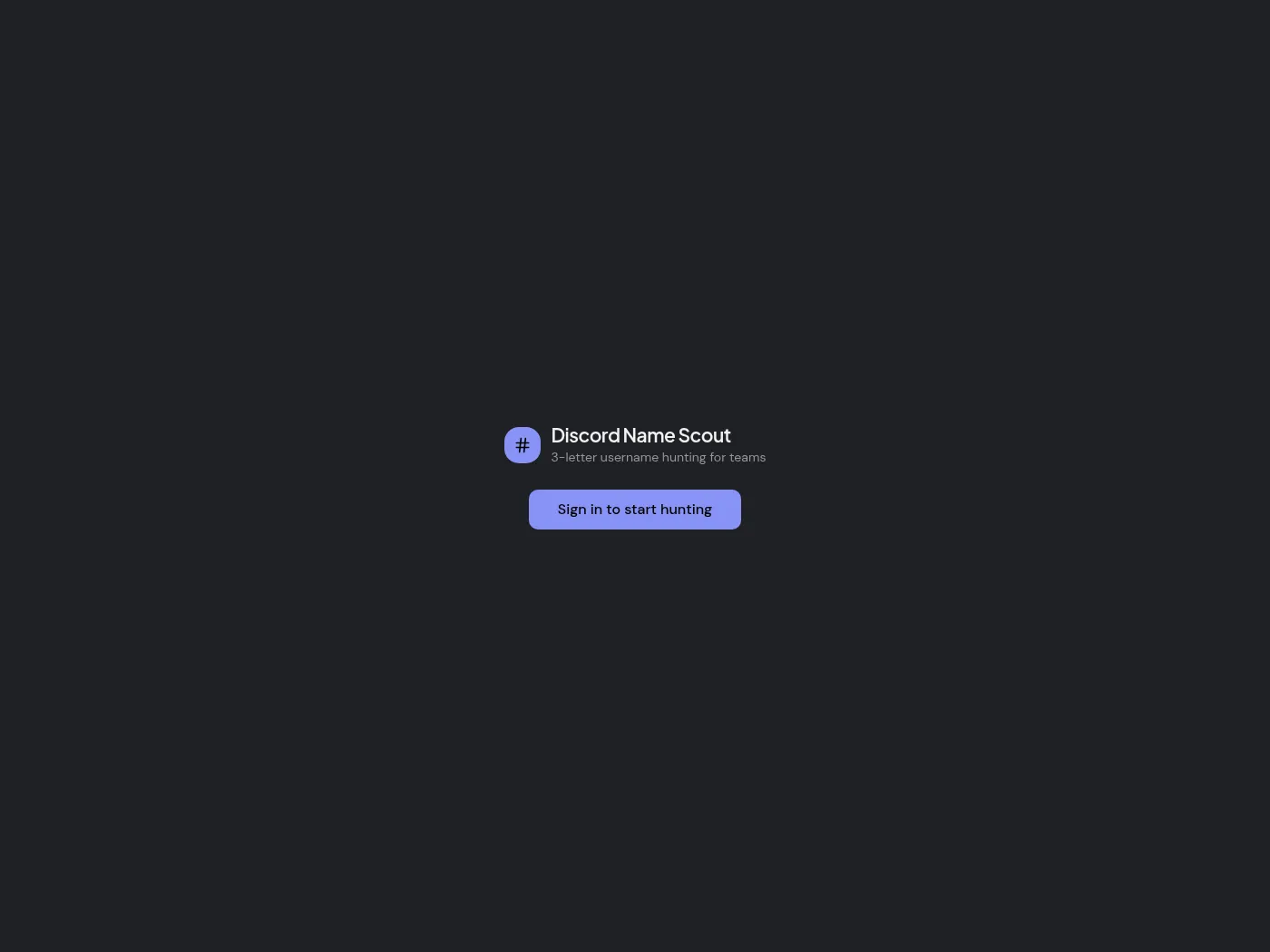 Discord Name Scout